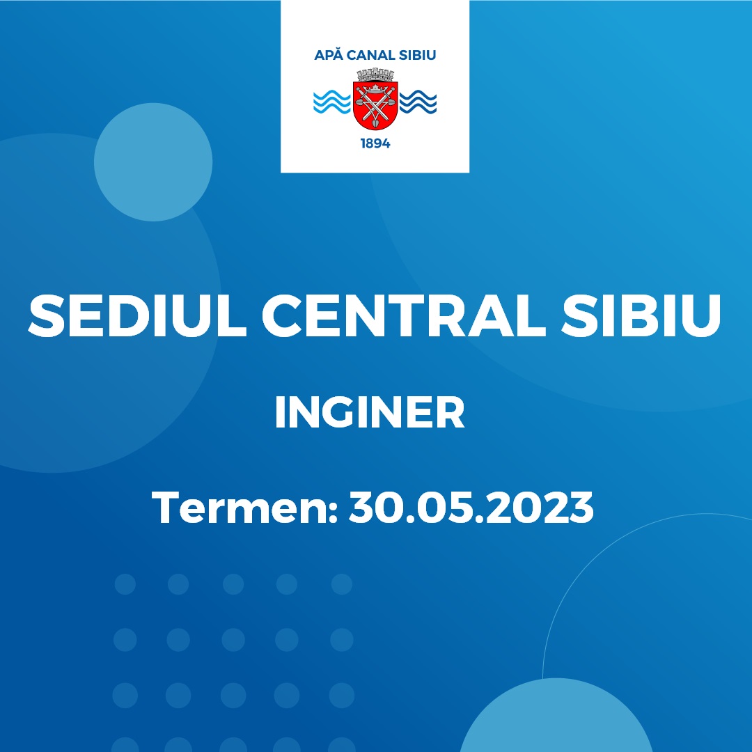Inginer - Apa Canal Sibiu